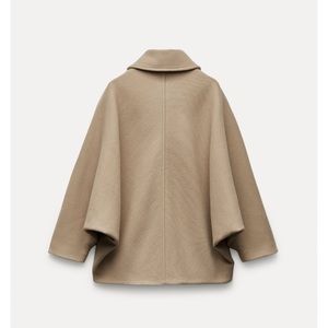 Zara | Jackets & Coats | Zara Cropped Oversized Coat Zw Collection ...